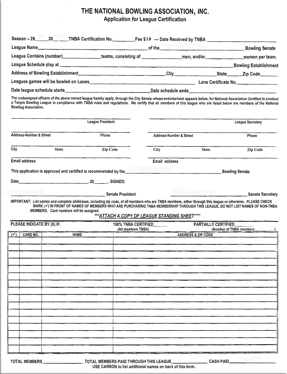 TNBA Forms – TNBA